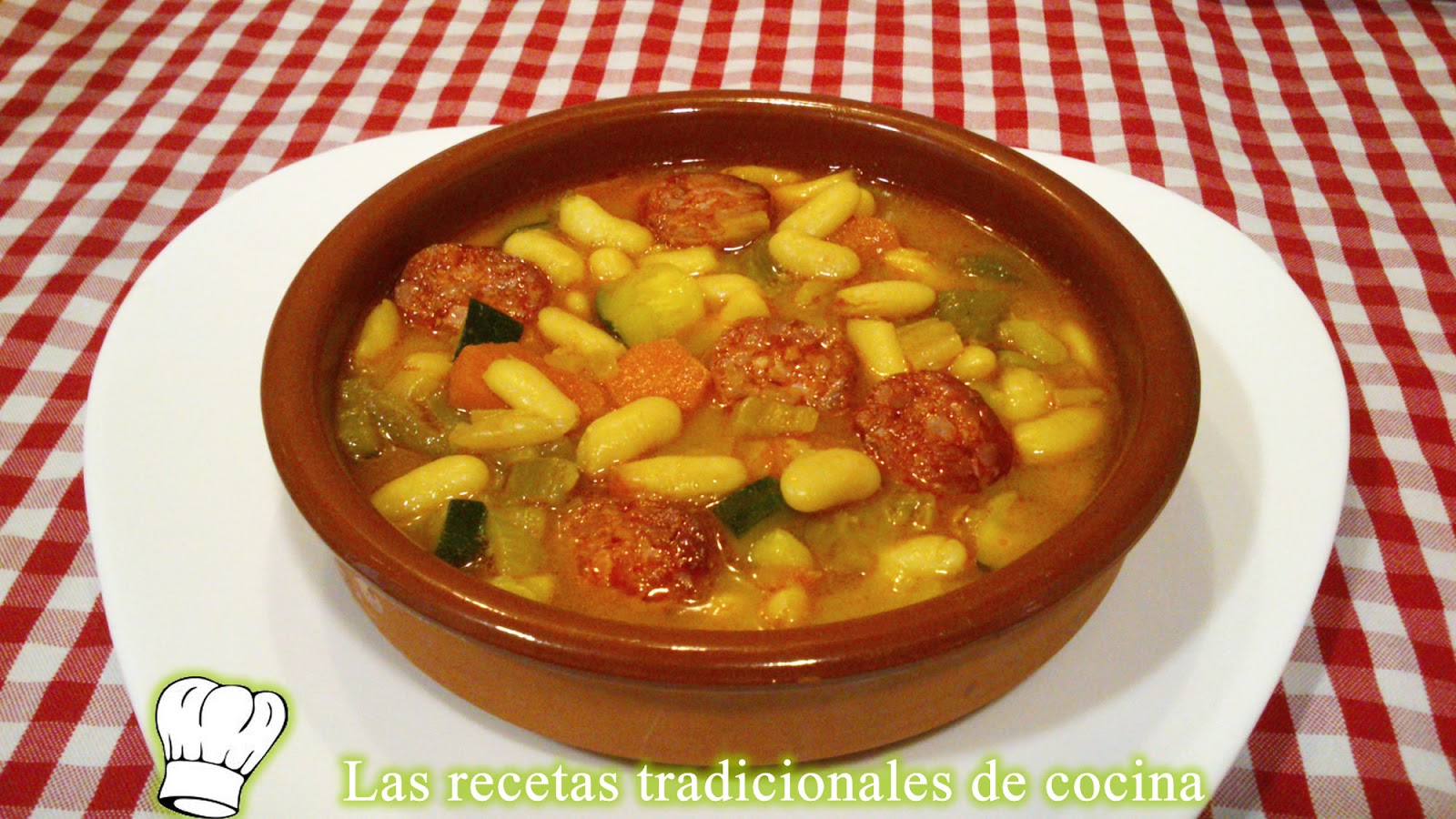 Receta de Alubias blancas con chorizo y verduras