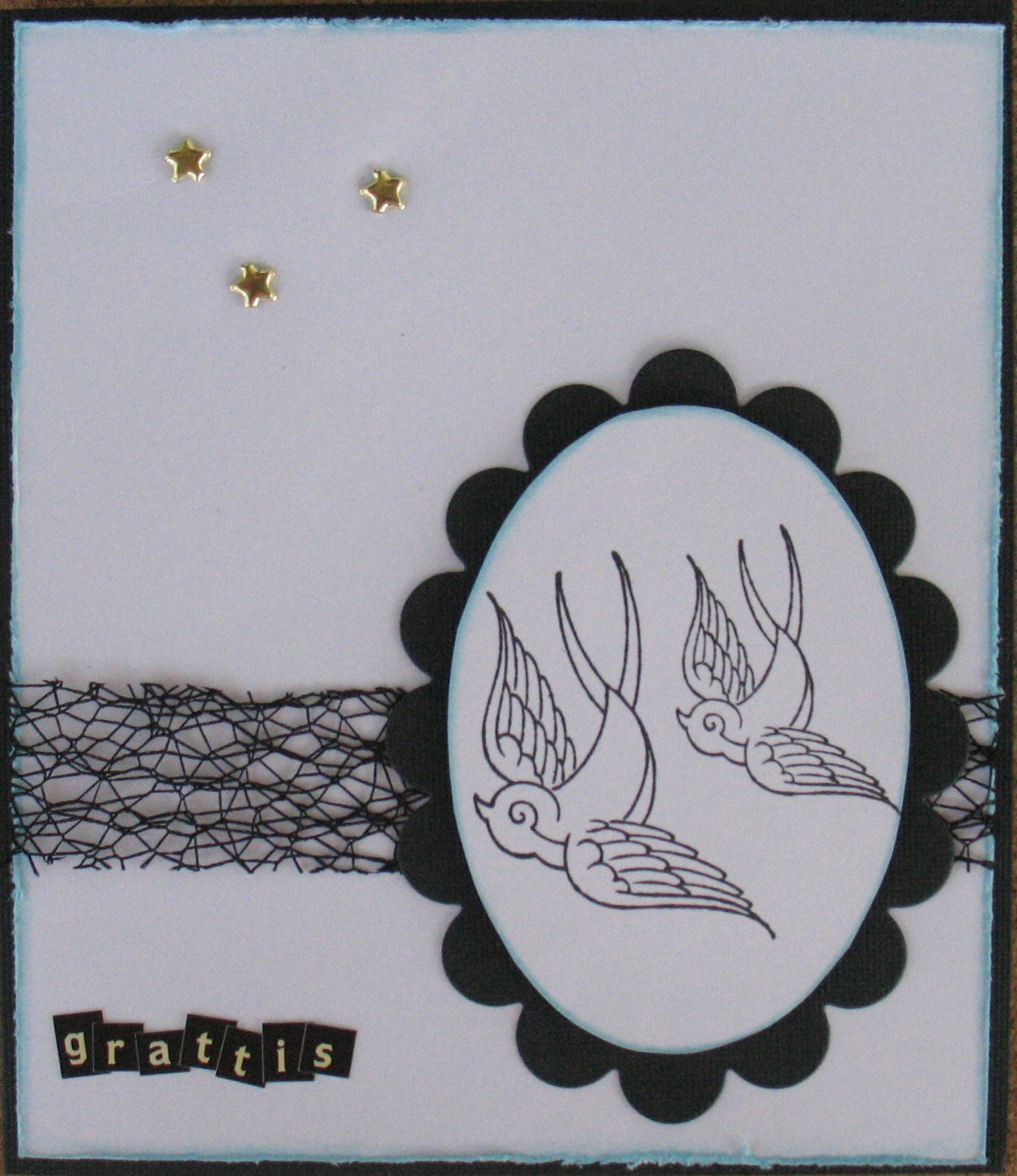 Grattiskort med svalor