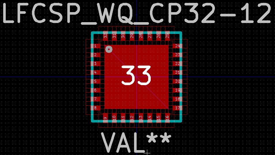 Kicad Libraries: 32-Lead Lead Frame Chip Scale Package [LFCSP_WQ CP32 ...