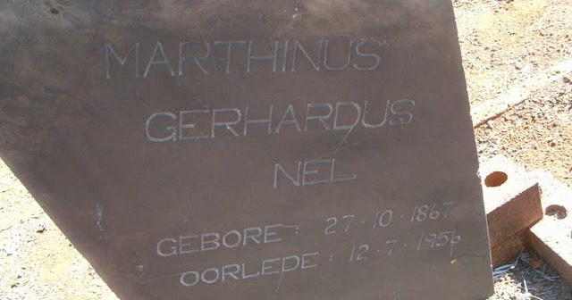 Familie-legkaart: h.7. Marthinus Gerhardus NEL, geb. 27/10/1867