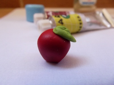 C is for CRAFT!: Homemade Air-dry clay recipe, and apple charm tutorial