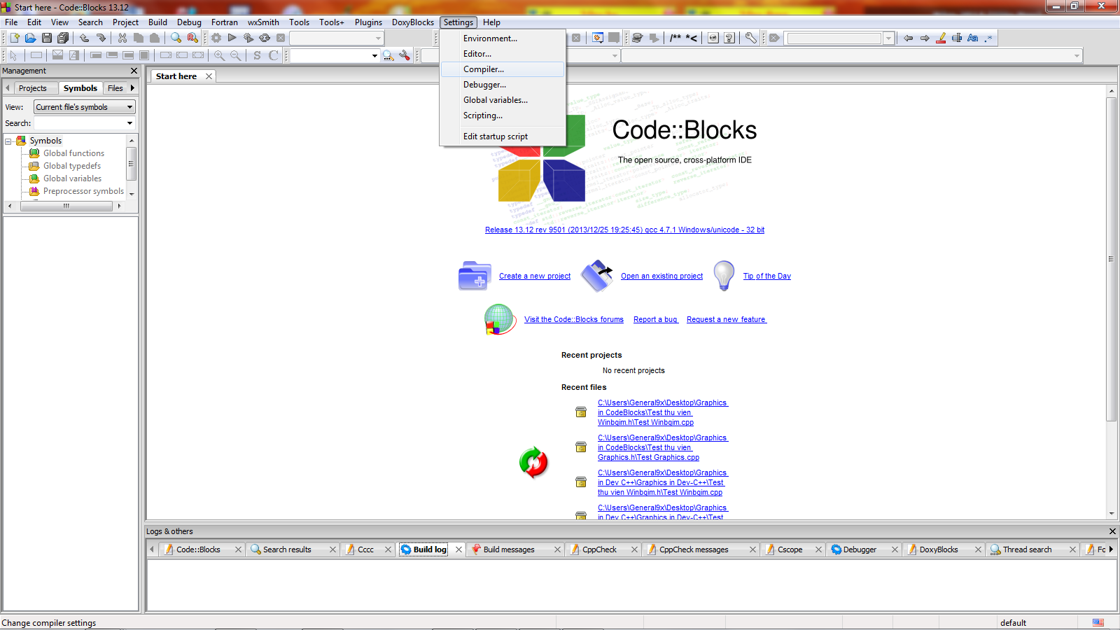 Hướng dẫn cài đặt thư viện Graphics.h vào Codeblock | đồ họa máy tính - Shangougou blog