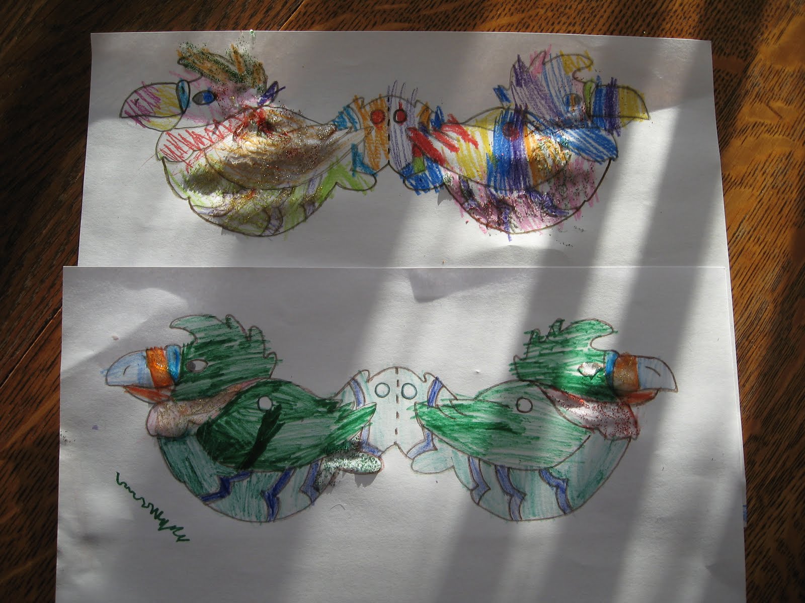 Almost Unschoolers: Tinsel Tail Bird Ornament Craft - Christmas in Brazil