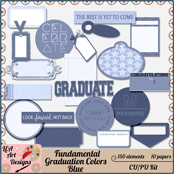 LEA Art Designs: FUNDAMENTAL GRADUATION COLORS - BLUE