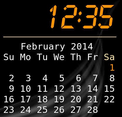 Low Tide on the Digital Divide: My Conky Calendar with month, year ...