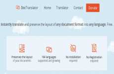 DocTranslator: otro traductor de documentos online gratuito