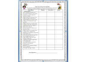 Simply Centers: Daily 5 Assessment Chart