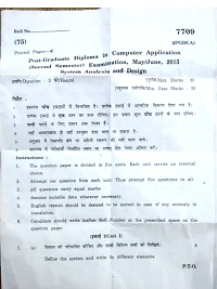 System Analysis and Design PGDCA Makhanlal Chaturvedi University 2015 ...