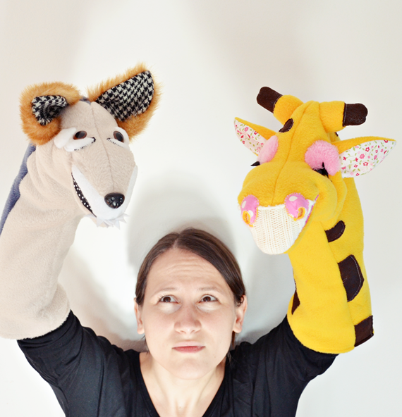 Żyrafa i Szakal - pacynki/ Giraffe and Jackal - puppets