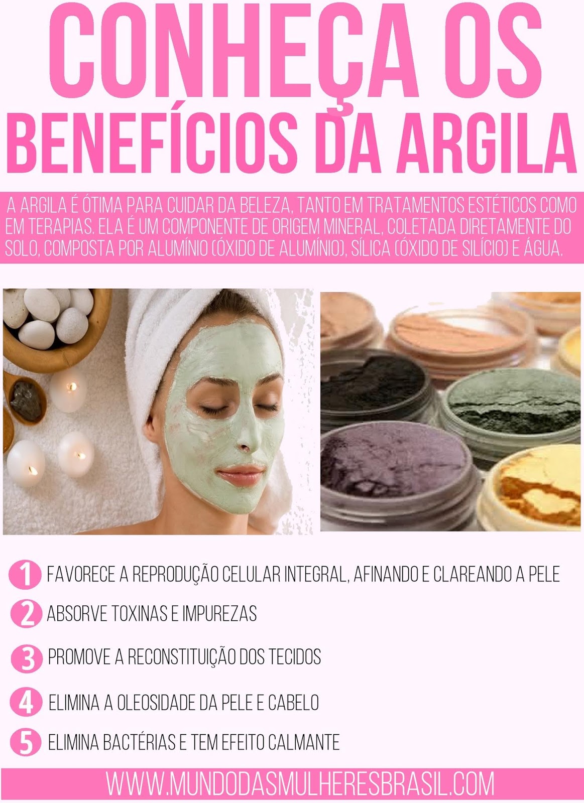 Argila: Conheça os benefícios da Argila e a diferença das suas cores e ...