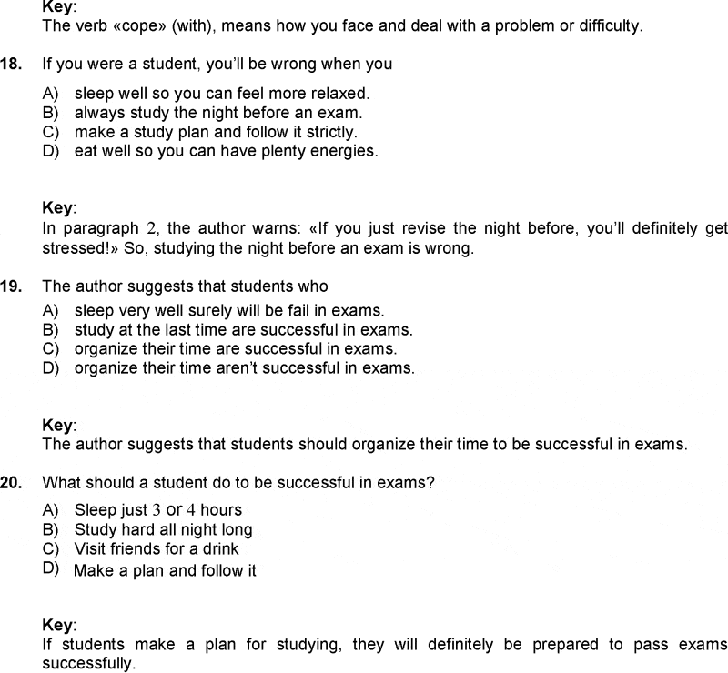 COMPRENSIÓN DE LECTURA EN INGLÉS EJERCICIOS RESUELTOS