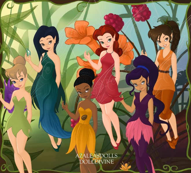 Dress up dolls.: Disney fairies.