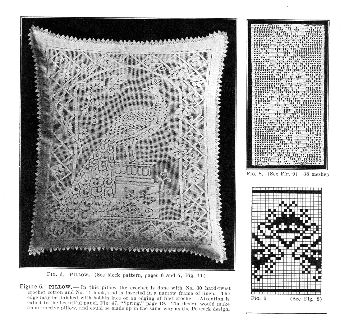 The Vintage Pattern Files: 1920's Crochet - Priscilla Filet Crochet ...