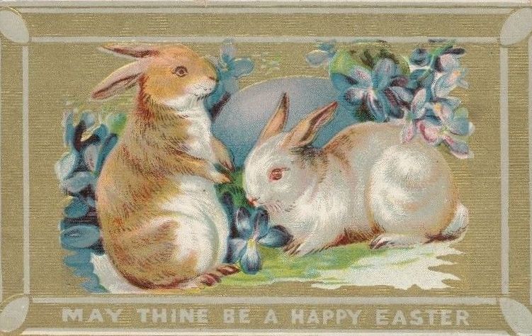 A Collection of 30 Cute Bunny Rabbit Vintage Easter Postcards ~ Vintage ...