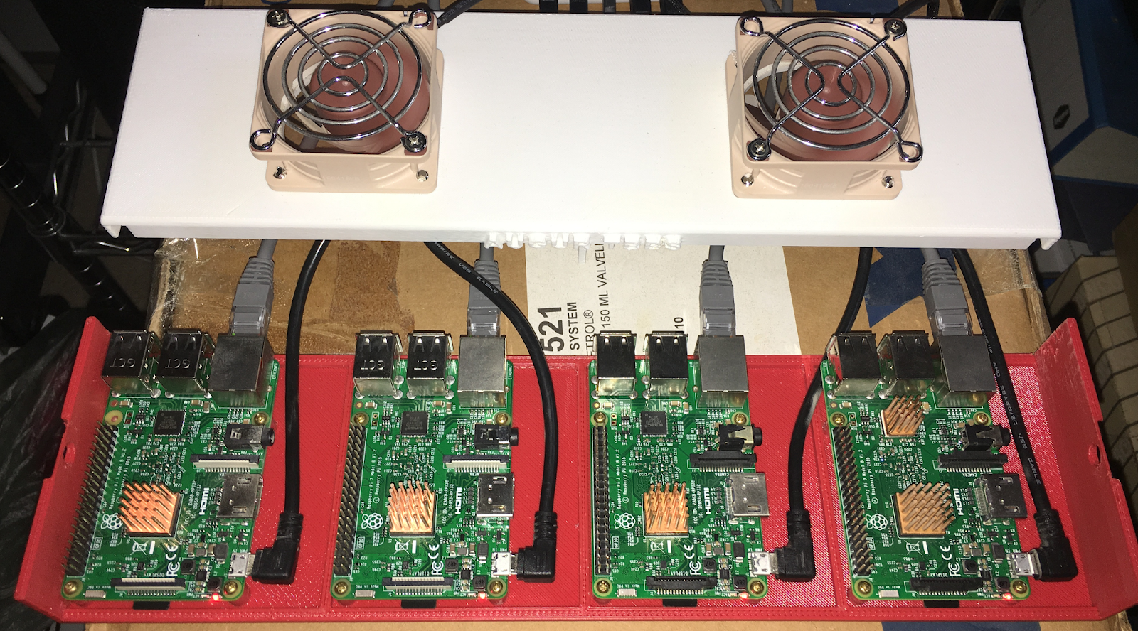 Marks Rpi Cluster: Pi^4 case Mk II