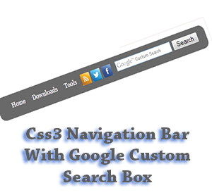 Css3 Navigation Bar With Google Custom Search Box