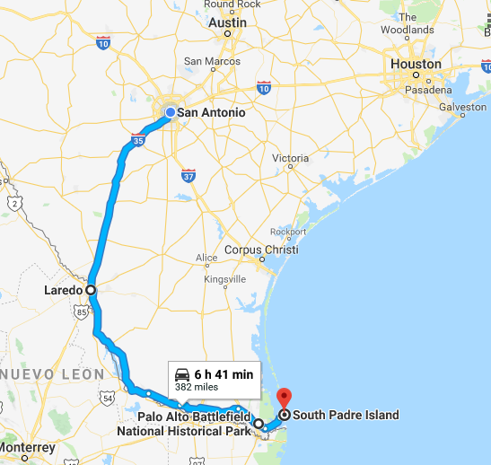 Day 26 - Friday, Sept 28 - San Antonio, TX to South Padre Island, TX