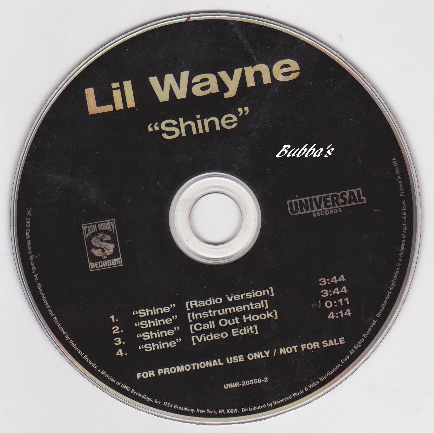 BabyBubba's Stash: Lil Wayne ‎– Shine
