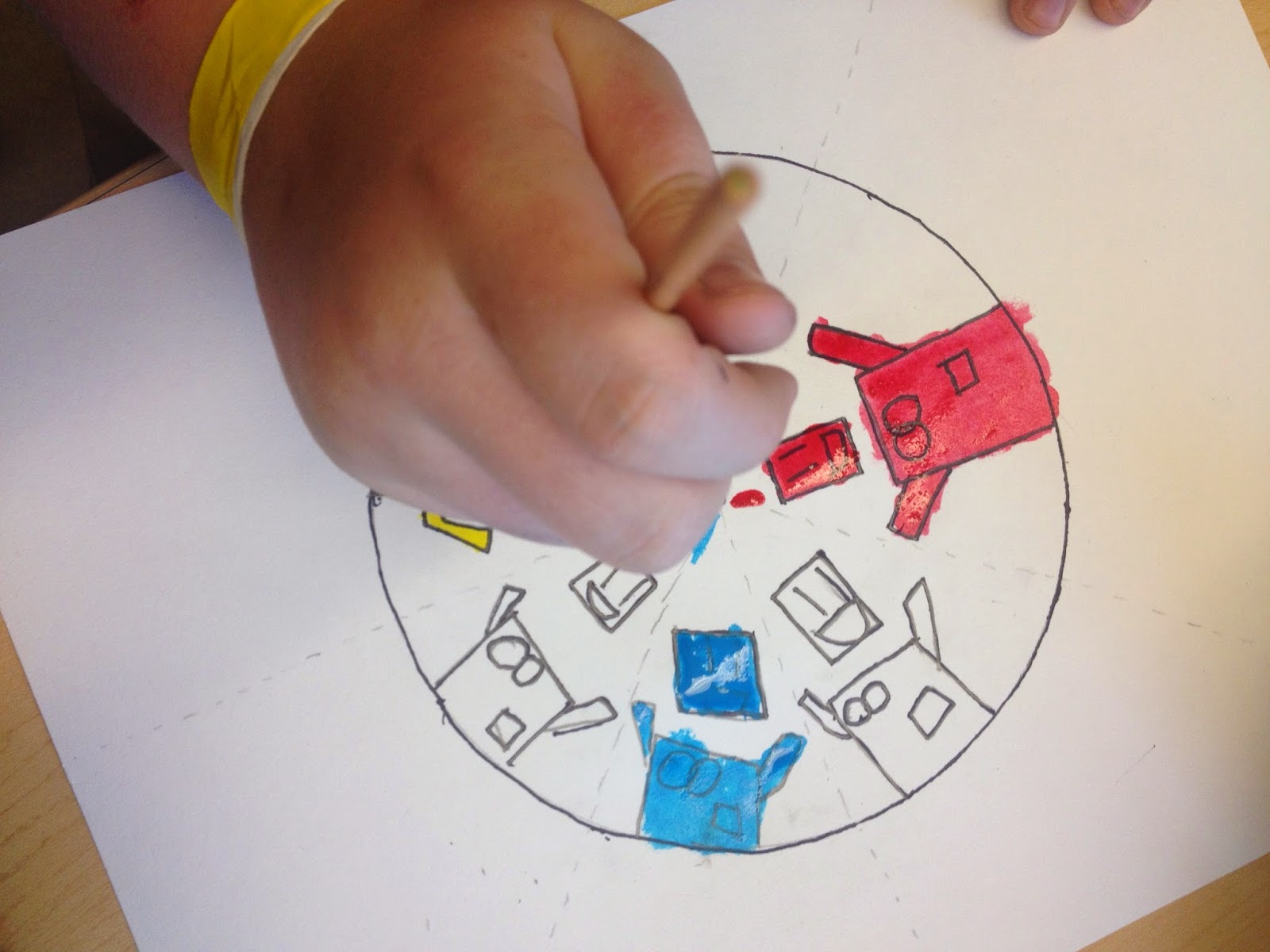 come to the Art side: Monday Mayhem: Radial Symmetry Color Wheel!