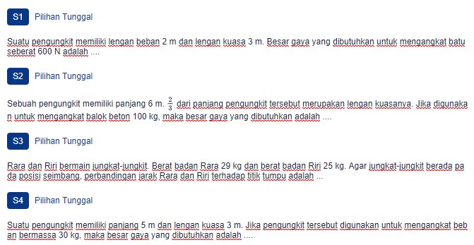Contoh Soal Tuas dalam Kehidupan Sehari-hari - Jegeristik