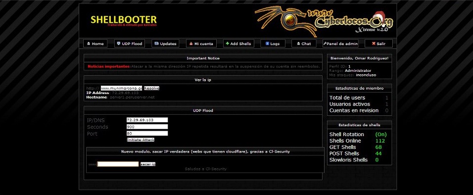 Booter Shells DDOS ~ [In]Seguridad Informática