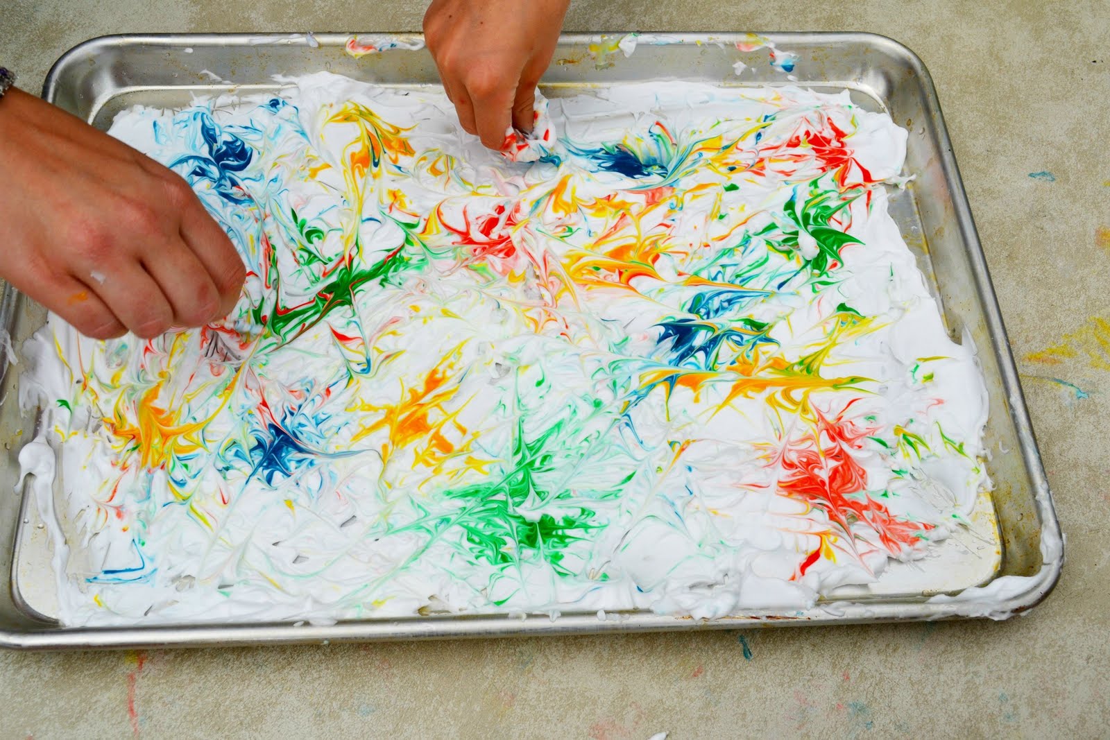 Talented Terrace Girls: Shaving Cream Project