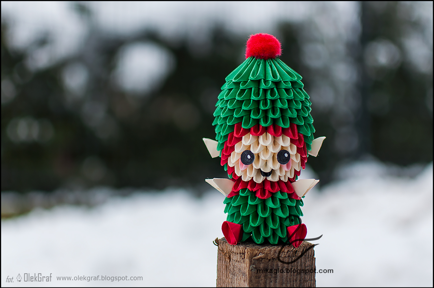 Origami 3d - mikaglo: 630. Elf z origami / 3d origami elf