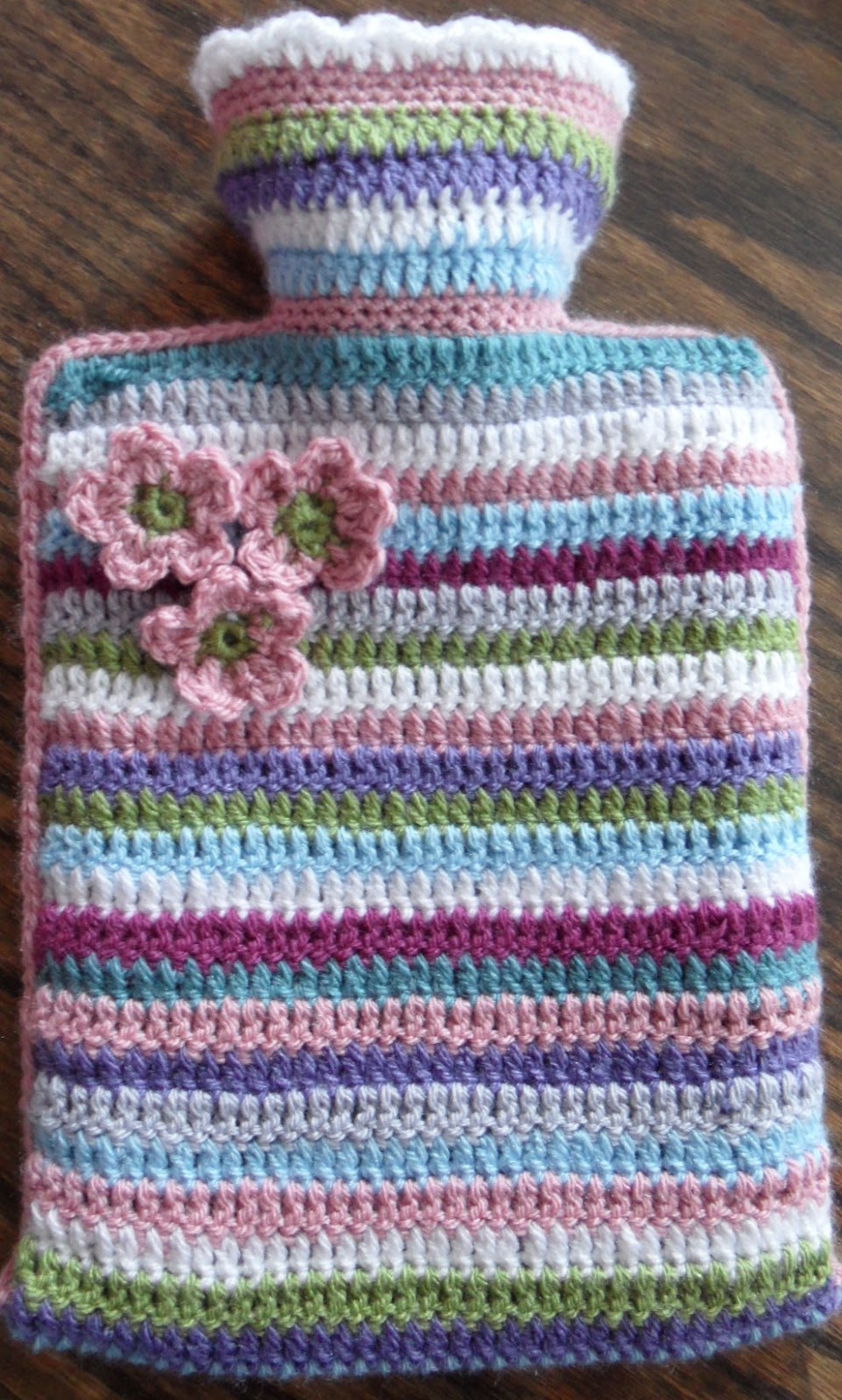 Lovedotty Crochet: Pattern - Stripy Hot Water Bottle Cosy