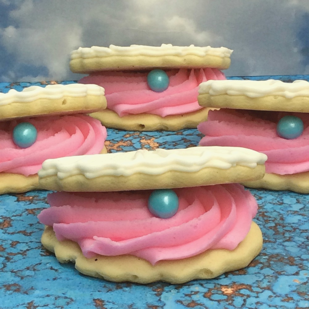 Mermaid Clam Cookies for a Mermaid Birthday Party
