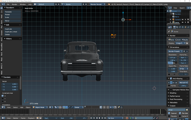 The Tinkers Workshop: 1951 Chevy Pickup Truck Blender Model Project