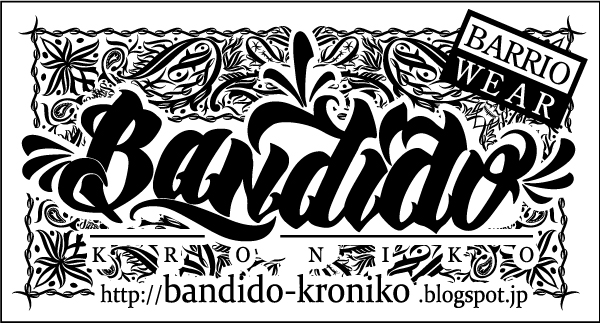 BANDIDO KRONIKO: dento de poko los stickers "bandido kroniko" brrio wear!!