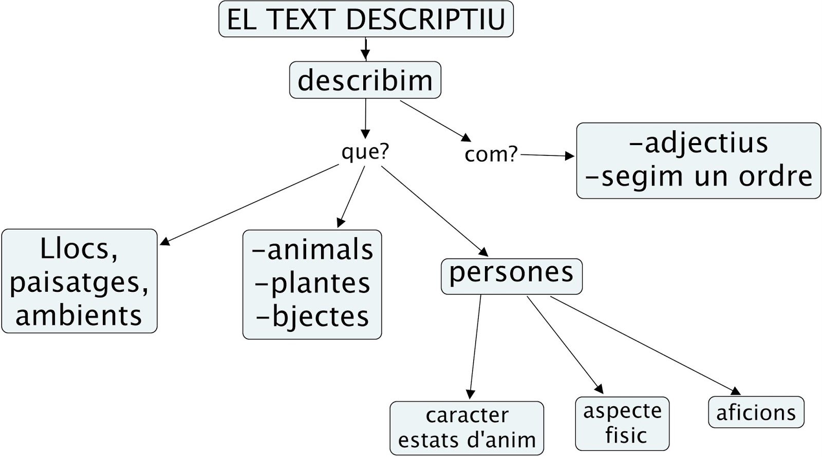 Tasques de 6è: El text descriptiu