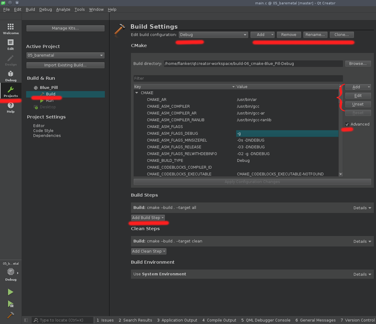 Настройка: Eclipse, SW4STM32, STM32CubeIDE и Qt Creator, для отладки проекта на STM32F103C8 ...