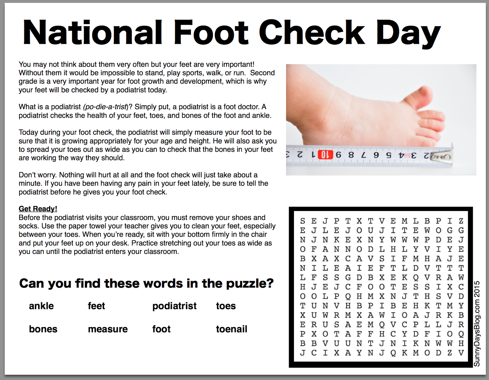 National Foot Check Day...EPIC April Fools Idea! - Sunny Days in Second ...