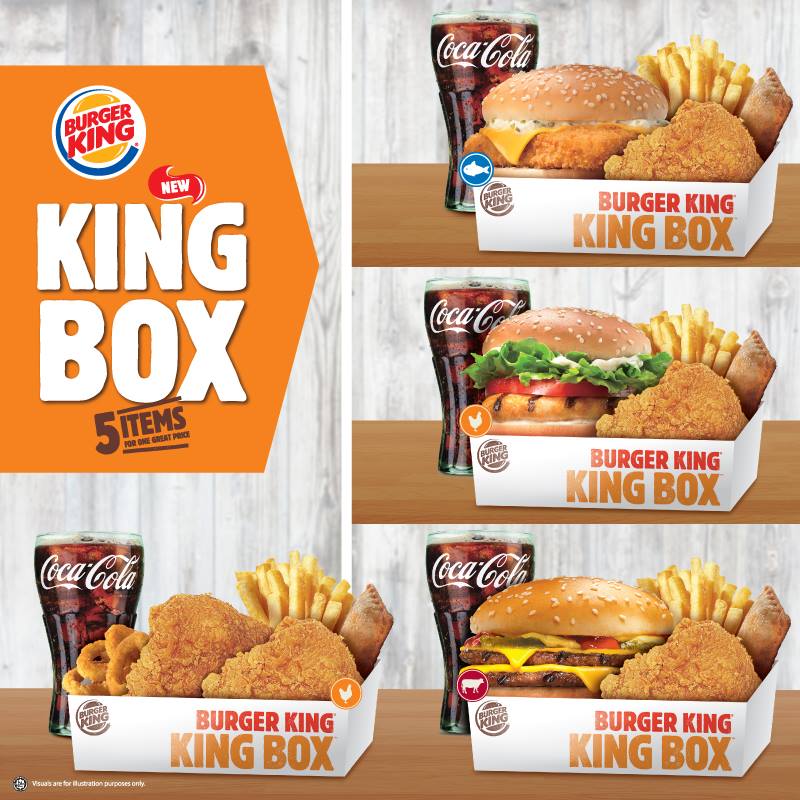 Burger King 最新King Box 套餐！一个人平均只需大约RM8.50！吃到饱饱的！ - Leesharing