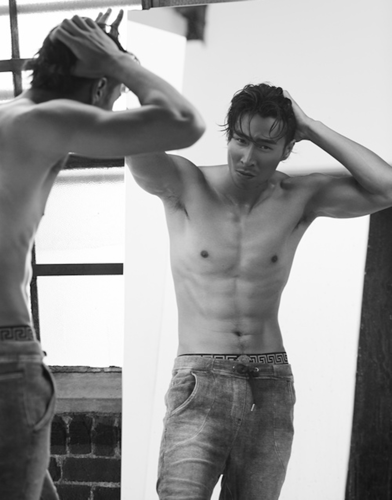 my new plaid pants: Good Morning, Gratuitous Chris Pang