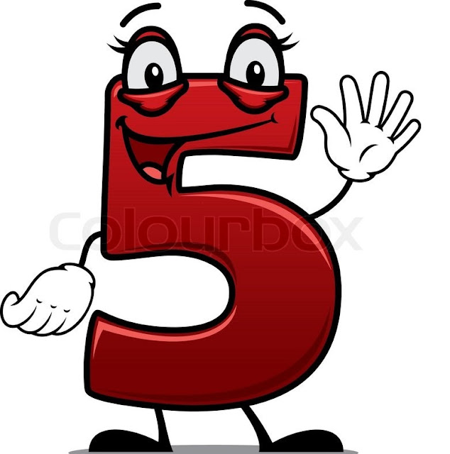 Its Me And My Life....: F- FOR FIVE THINGS ABOUT THE NUMBER FIVE