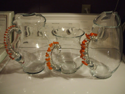 Gray Cardigan: Beaded Pitchers & Individual Cupcake Holders