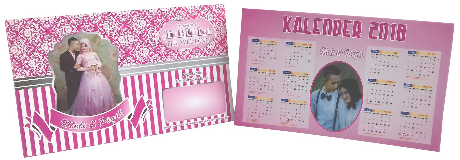 Undangan Pernikahan Sparasi Kalender - Alfi Percetakan dan Digital Printing