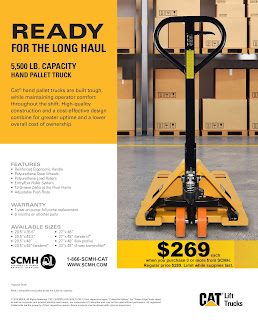SCMH Features & News: The All New Improved Cat® Hand Pallet Trucks