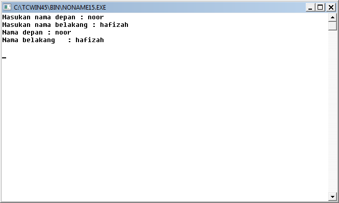 NOORHAFIZAH: penggunaan string pada c++