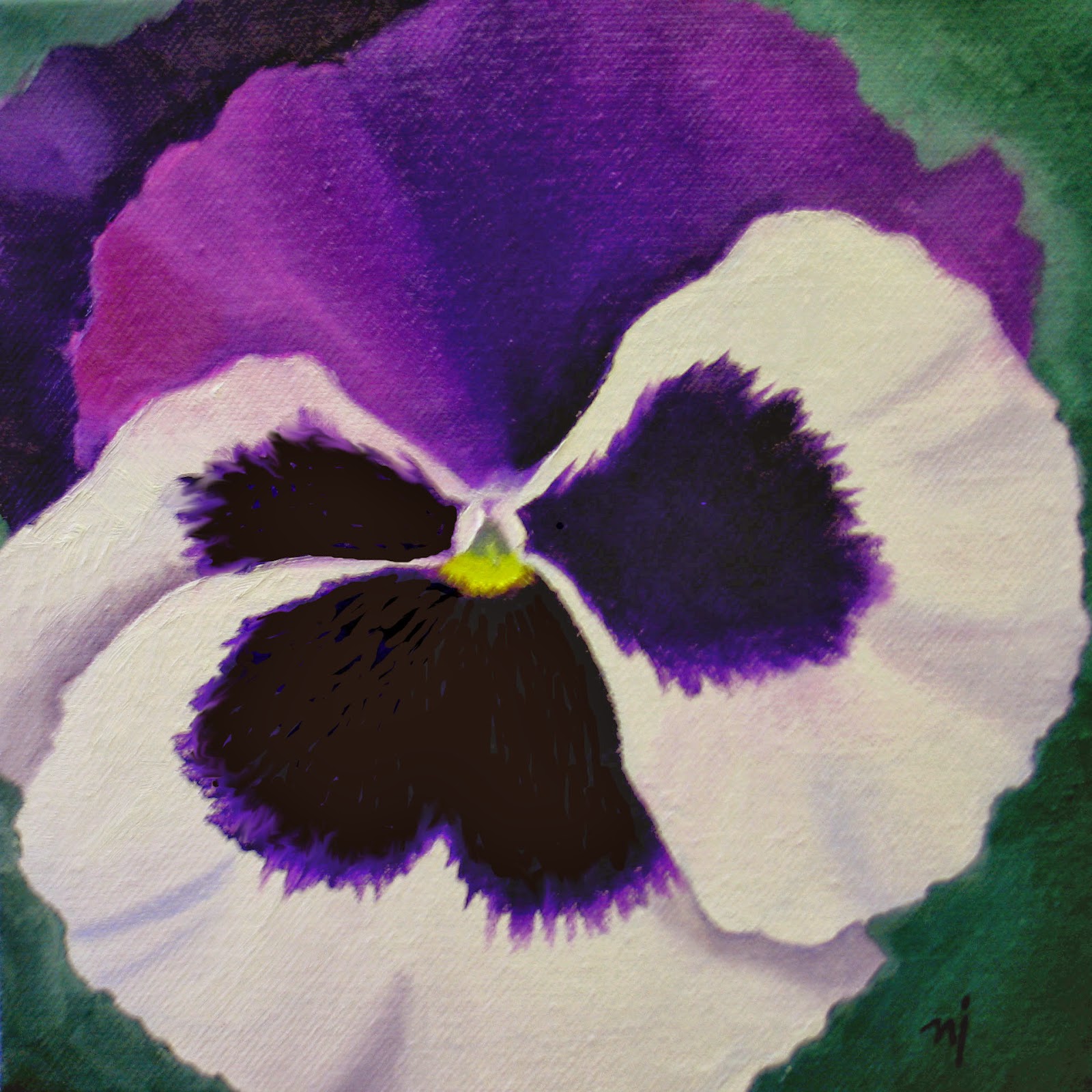 Nel's Everyday Painting: Pansy Face