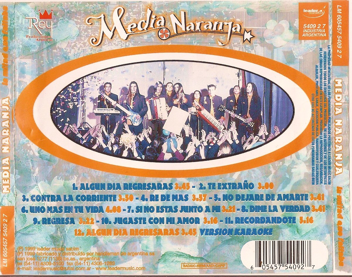 Cumbia de la Buena: Media Naranja cd 1998 cd 1999 cd 2000