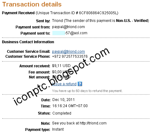 Mantap, ini bayaran ke 18 saya dari Triond