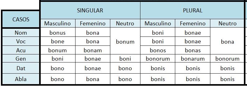 AULA LATINA : OS ADXECTIVOS EN LATÍN