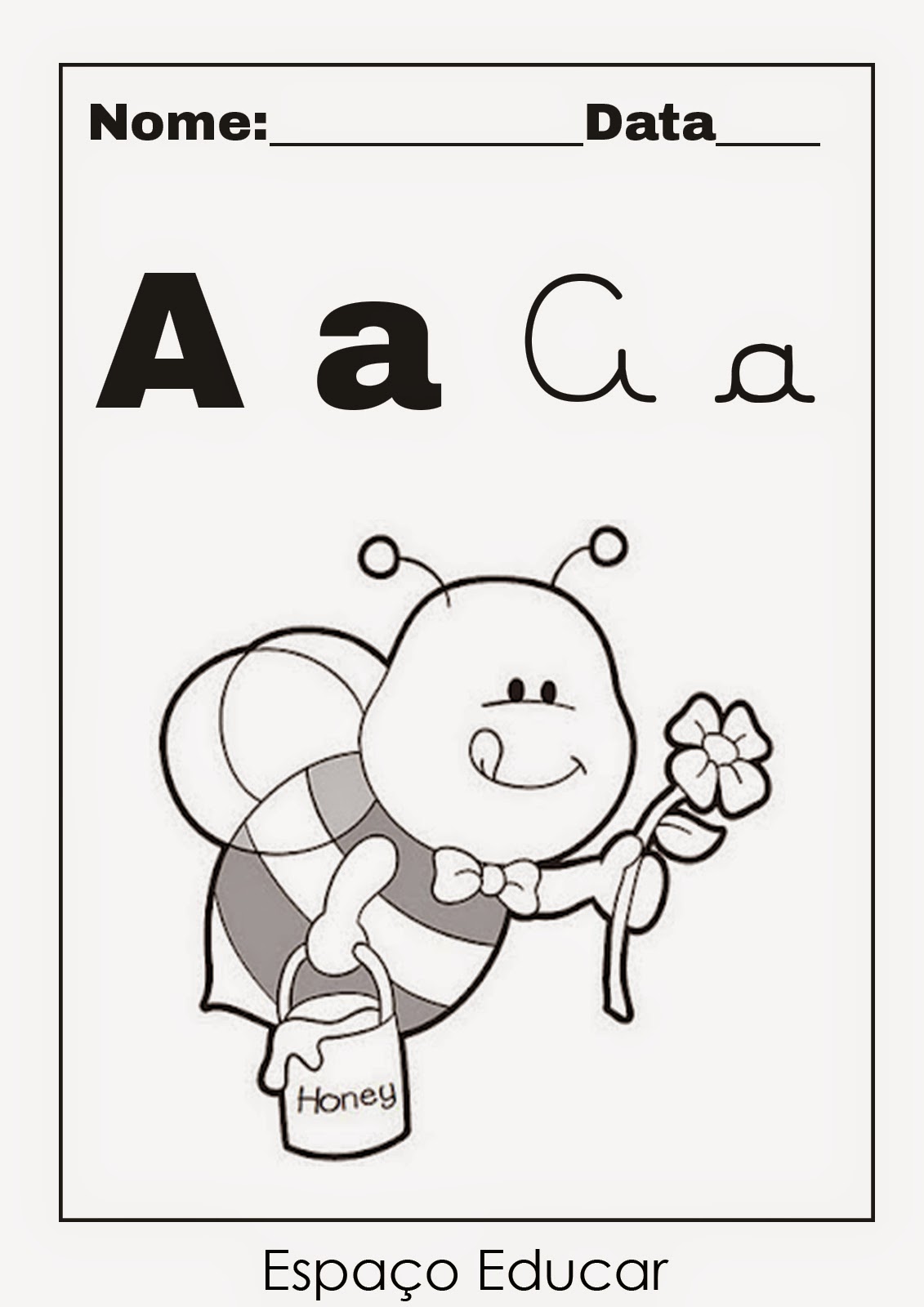 Atividades com a vogal A!-ESPAÇO EDUCAR