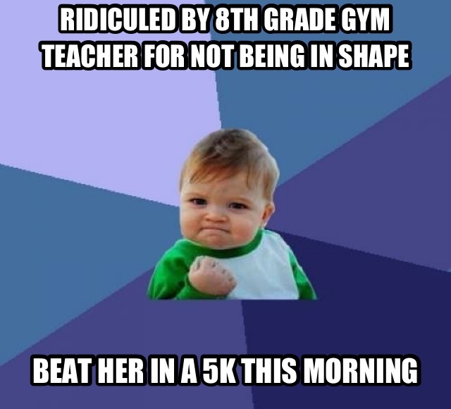 Ridiculed by 8th grade gym teacher for not being in shape, beat her in ...