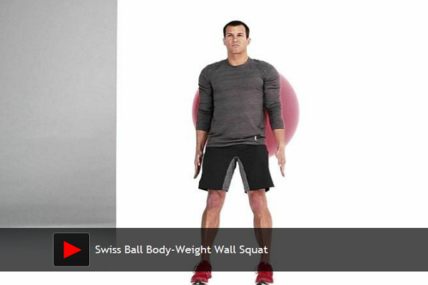 Swiss Ball Bodyweight Wall Squat - Stylish Body