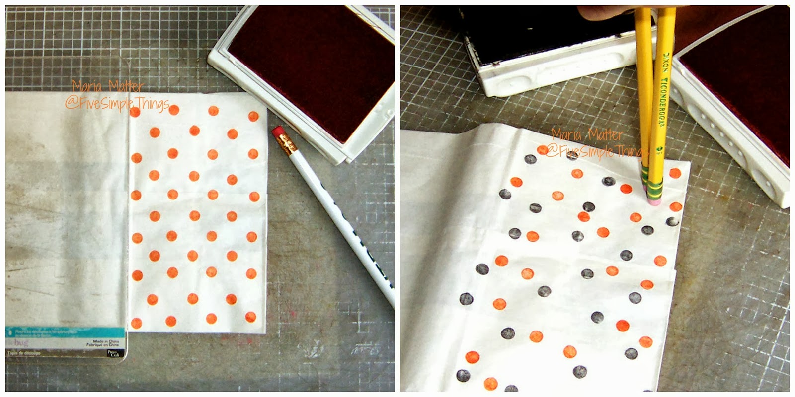 Five Simple Things: Pencil Dot Art treat bags