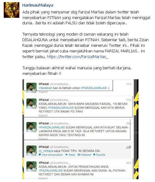 Farizal Marlias Meninggal Dunia